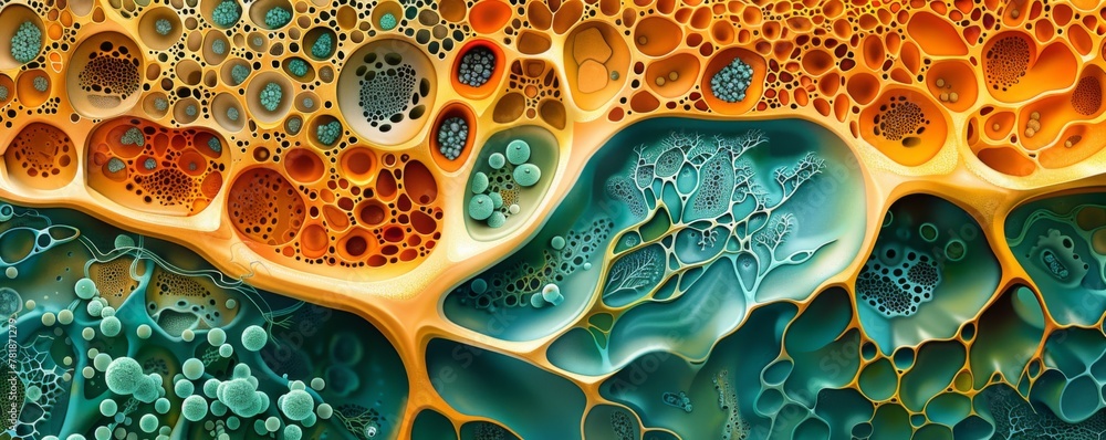 Xylem and phloem tissues, nutrient transport, plant vascular system ...