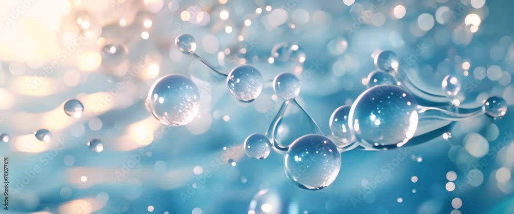 3D visualization of hexagonal water molecules, science meets art, high ...