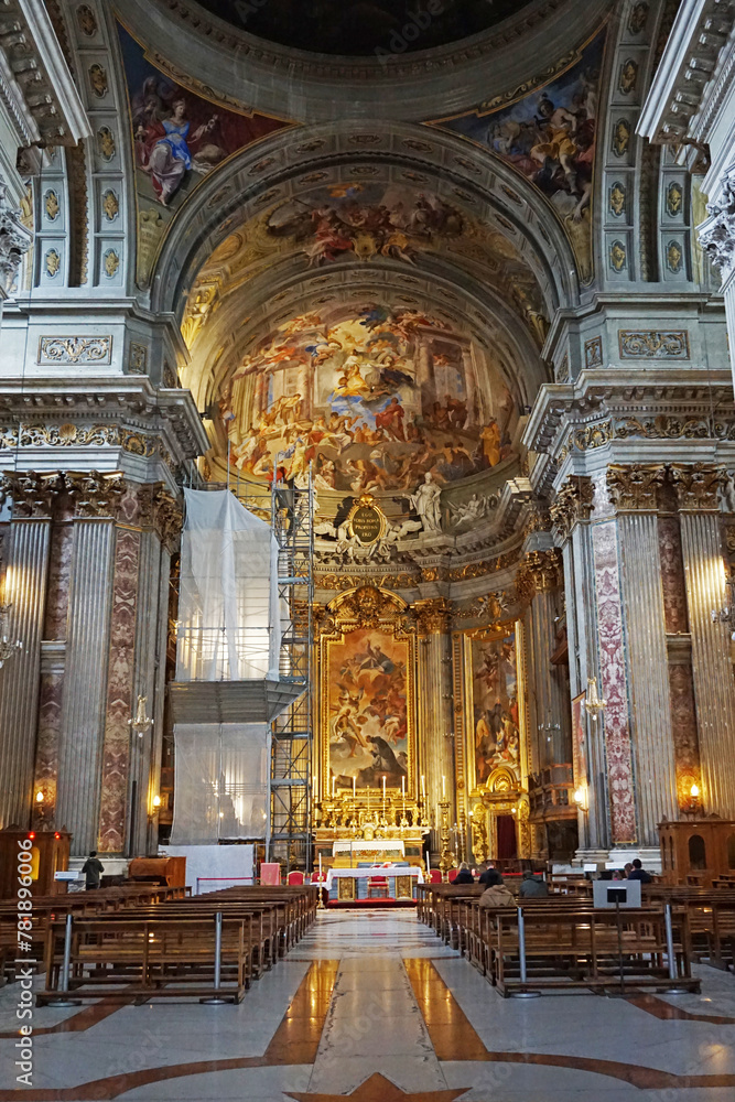 Interior design at 'Church of St. Ignatius, Triumph of Sant'Ignatius ...