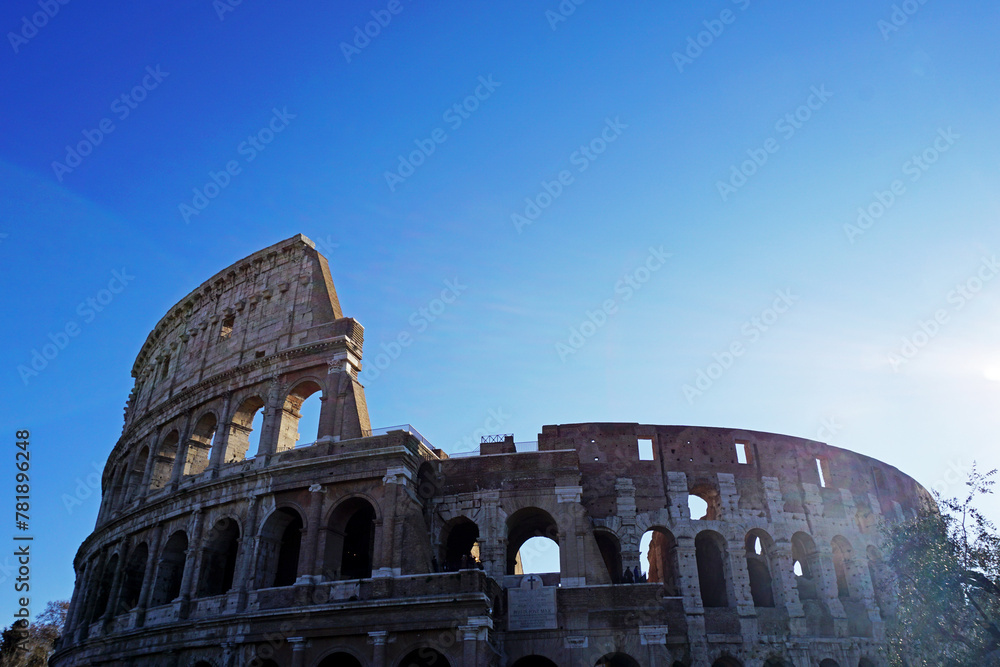 Exterior architecture and design of Colosseum (Coliseum), Oval Flavian ...