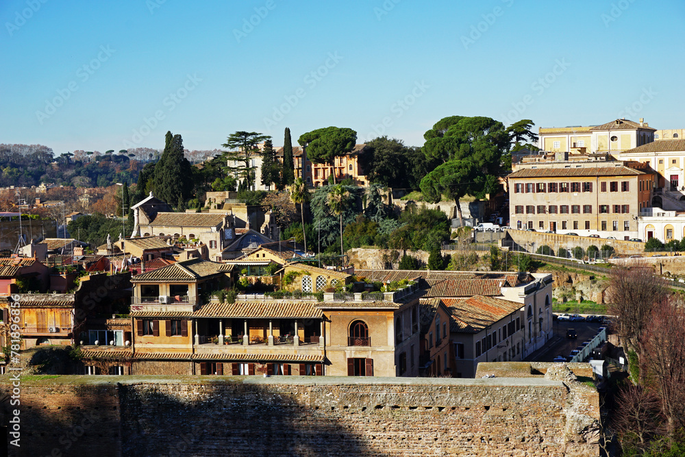 Exterior architecture and design of The Roman forum (Forum Romanum ...