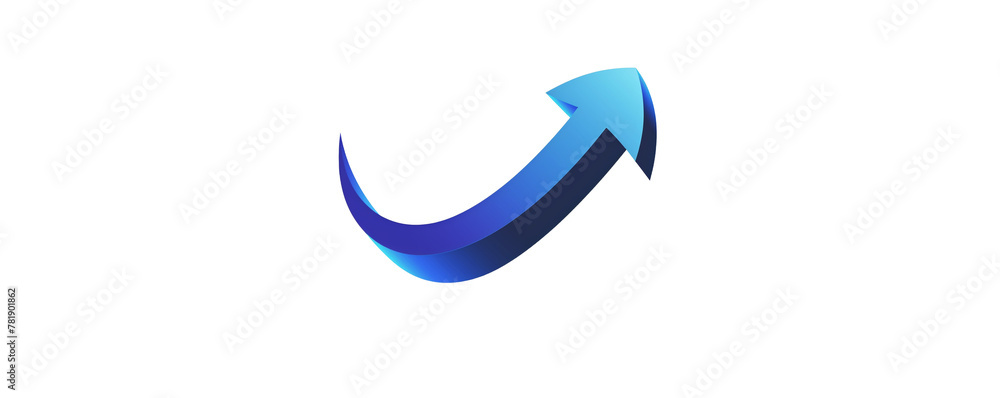 Simple vector logo blue arrow going up PNG on a transparent background ...