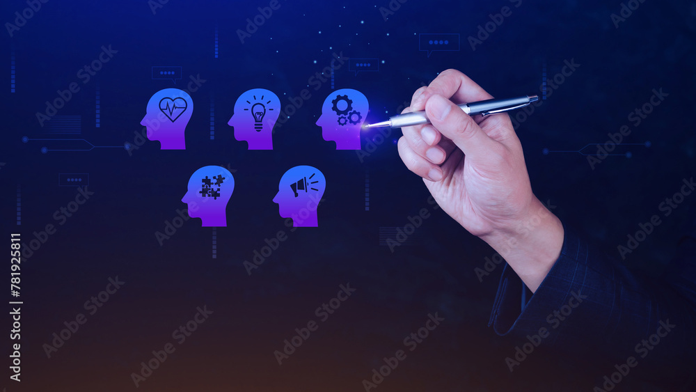 Thinking skills for business leader and manager concept. Team, critical ...