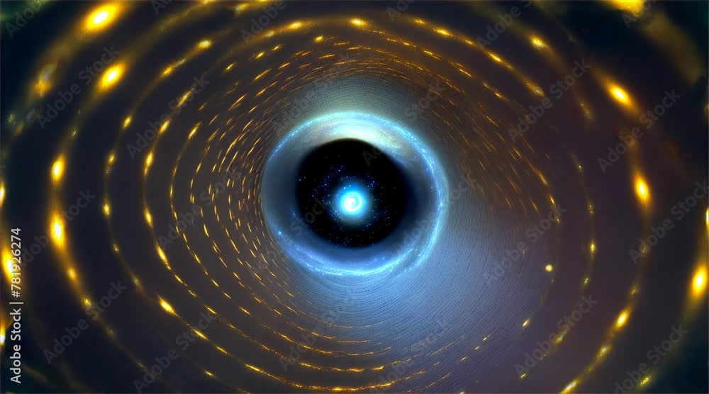 Blue Spiral Space Background Animation Scene with Swirl Lights and ...