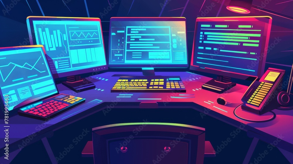 Cartoon Banner For Code Testing Functional Test Methodology Of Programming Search Errors