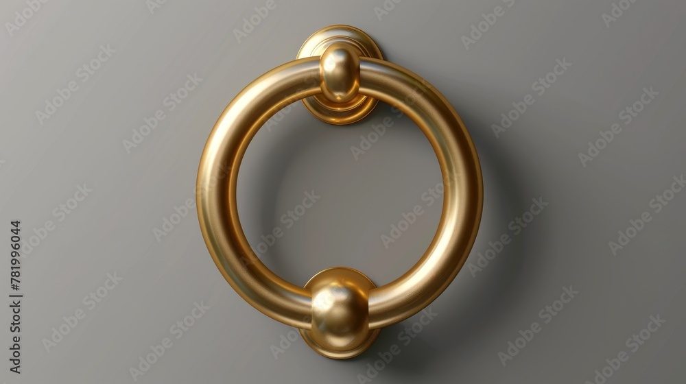 An element for interior or exterior design isolated on a transparent background, realistic gold ...