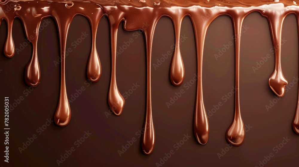 This is an illustration of a realistic texture of dripping chocolate ...