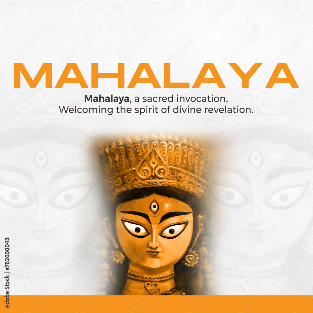 Vetor de Illustration of goddess Durga with traditional motifs ...