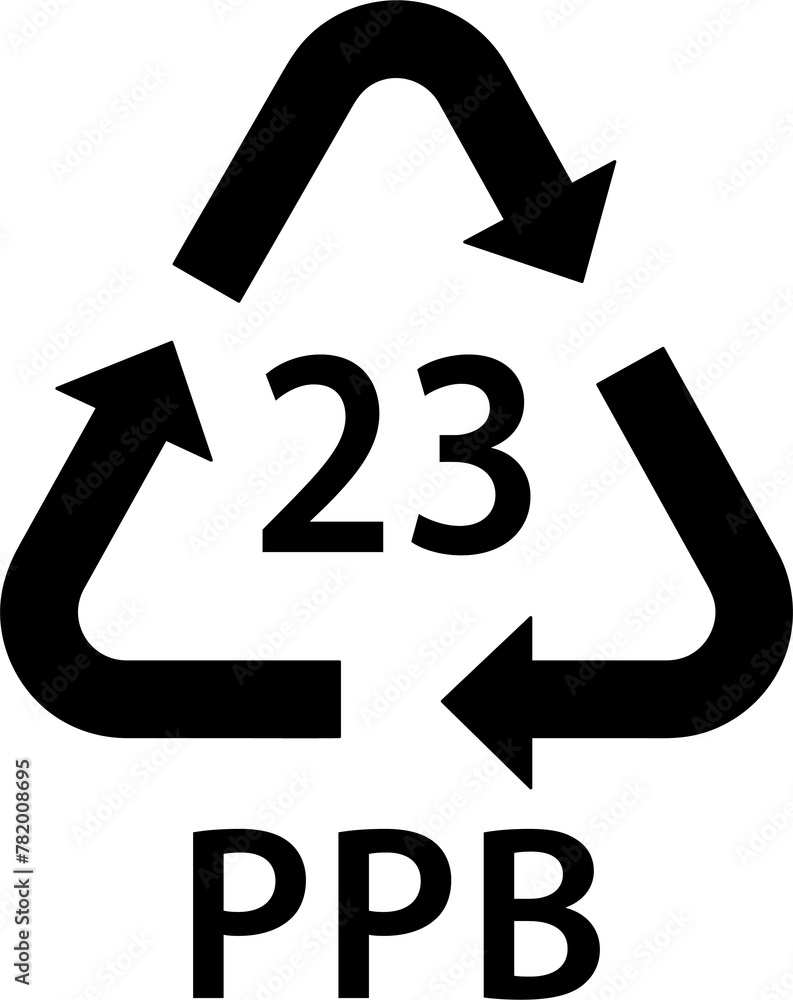 paper recycling code PPB 23, paperboard, book covers, frozen food boxes ...