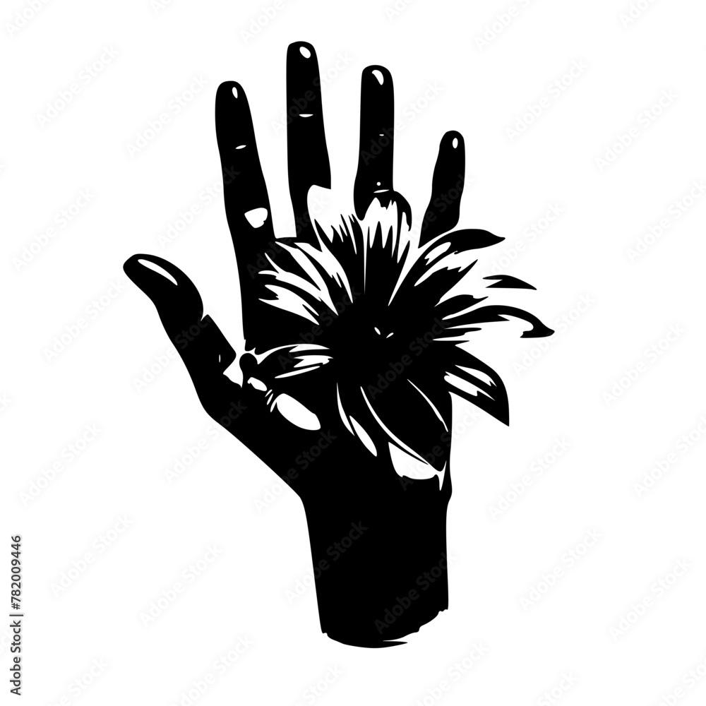 Handprint SVG, Hand Cut File, Handprint Cricut, Handprint Silhouette ...