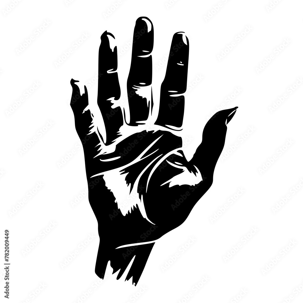 Handprint SVG, Hand Cut File, Handprint Cricut, Handprint Silhouette ...