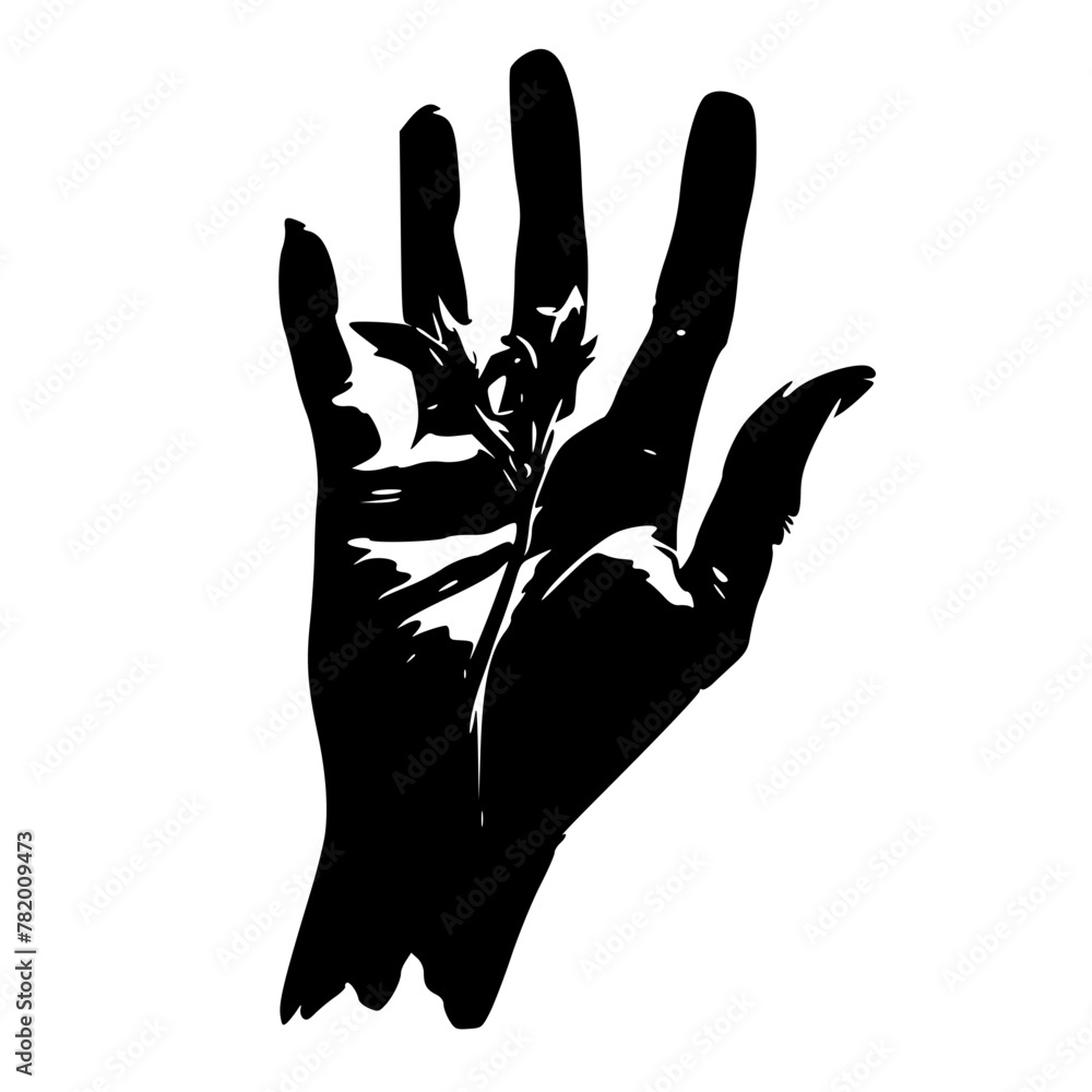 Handprint SVG, Hand Cut File, Handprint Cricut, Handprint Silhouette ...