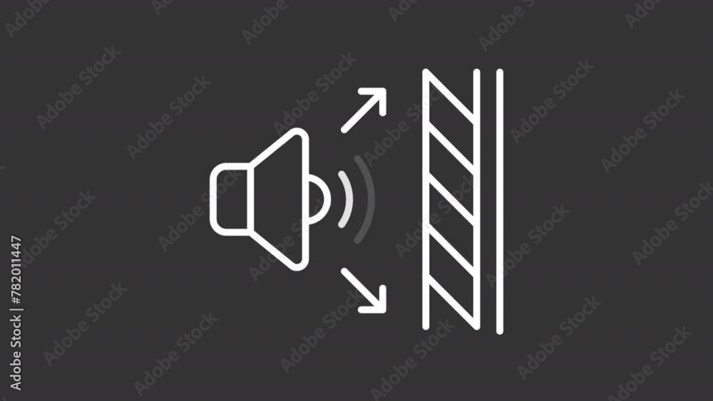 Vidéo Stock Soundproof wall white line animation. Acoustic drywall ...