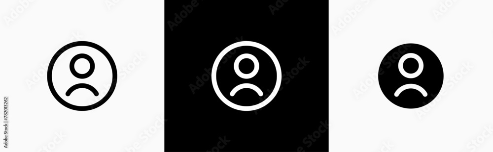User profile icon in line style. login or access authentication symbol ...