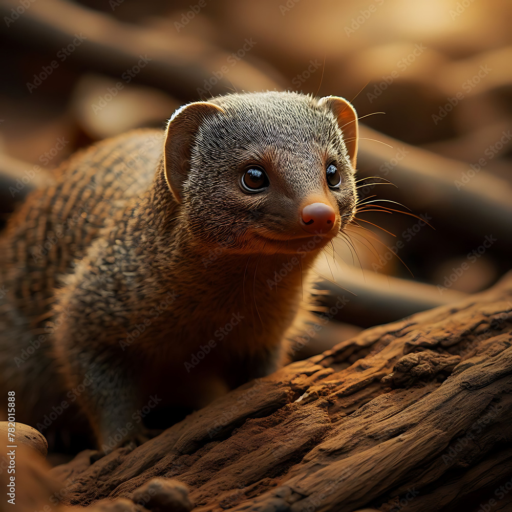 meerkat on the lookout. meerkat on guard. Common This image shows a ...