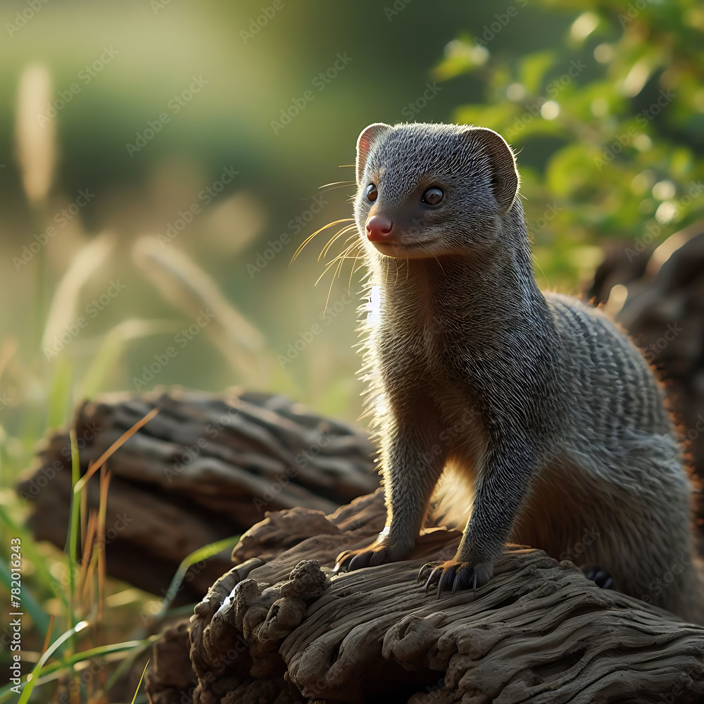 meerkat on the lookout. meerkat on guard. Common This image shows a ...