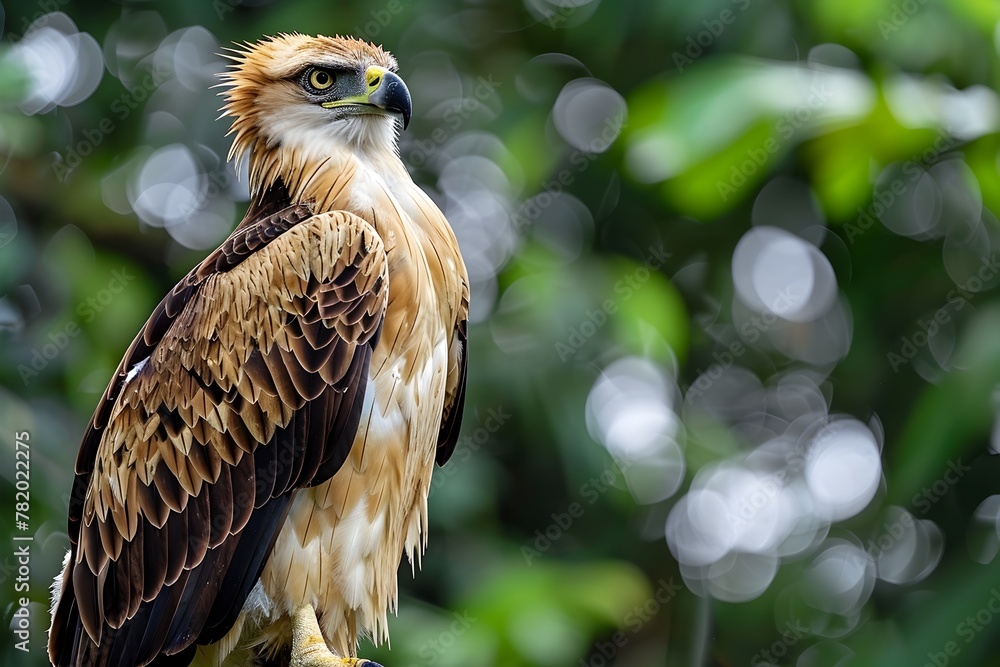 Majestic Philippine Eagle Perched Proudly in Its Threatened Forested ...