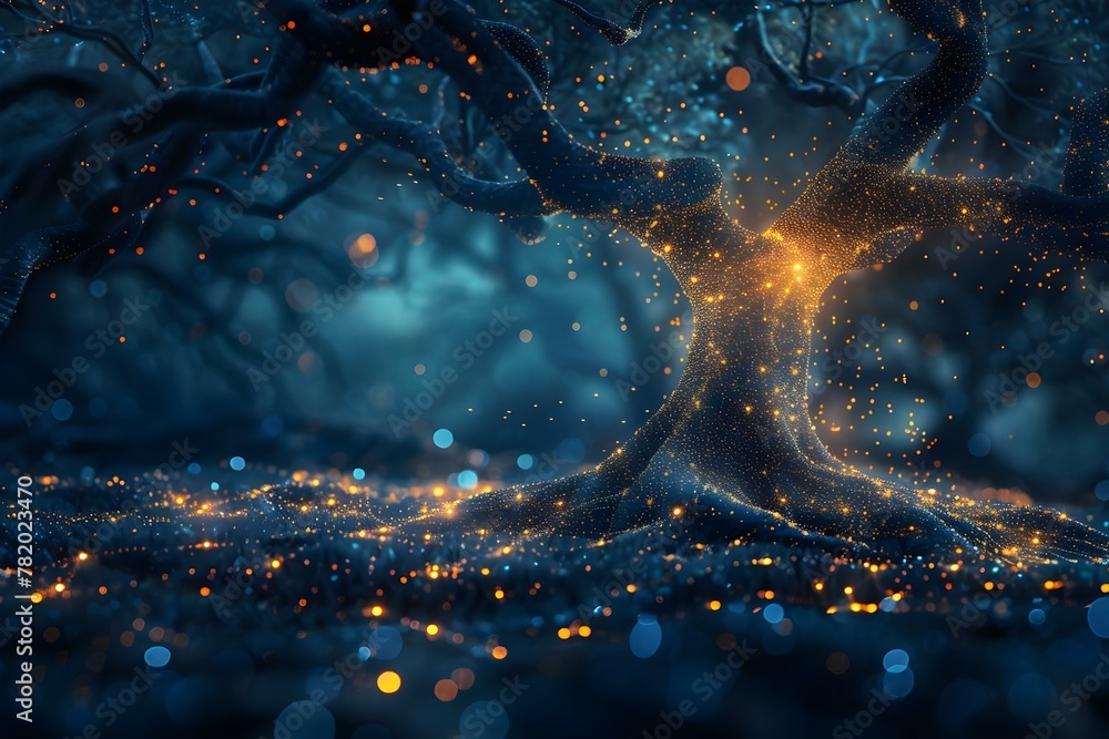 Digital Tree of Life: Nature-Inspired Data Flow. Concept Interactive ...