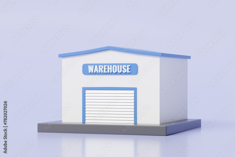 3d warehouse building cargo storage shipment sorting center icon ...