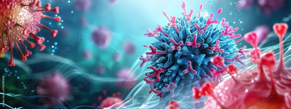 vivid representation of immunotherapy, medical approach that leverages ...