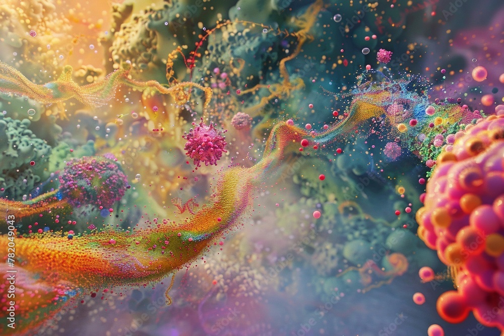 Probiotic regeneration with a stream of restorative bacteria flowing ...