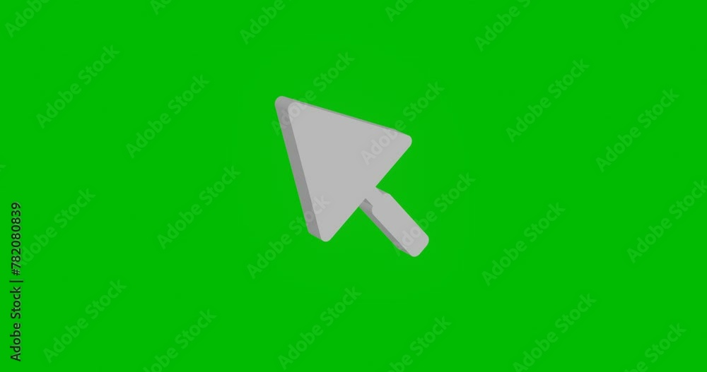 Animation of rotation of a white trowel symbol with shadow. Simple and ...