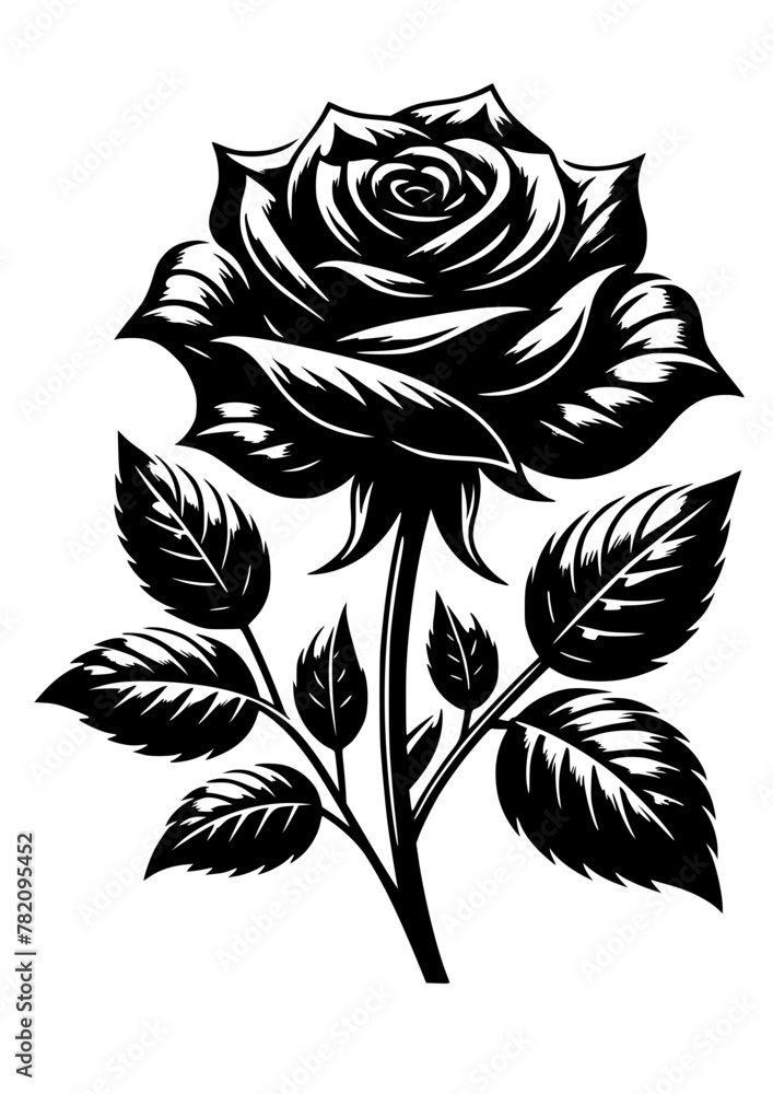 ROSE SVG FILE, Roses Svg, Rose Clipart, Flower Svg, Roses Template Svg ...