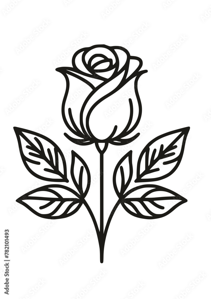 Rose Svg Flower Svg Floral Svg Rose Clipart Cricut Svg Files