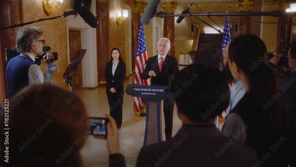 Senior republican politician answers press questions, gives interview ...