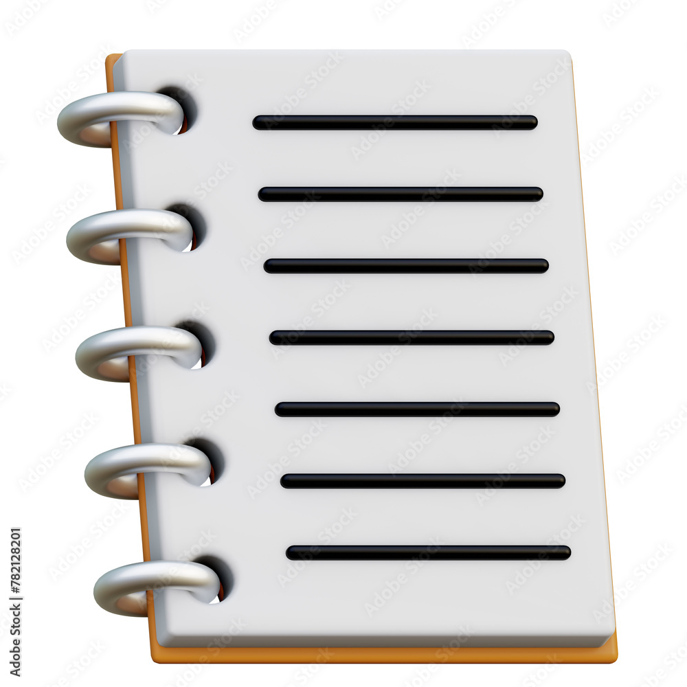 Notebook. Notebook for important cases with a list of tasks. List of ...