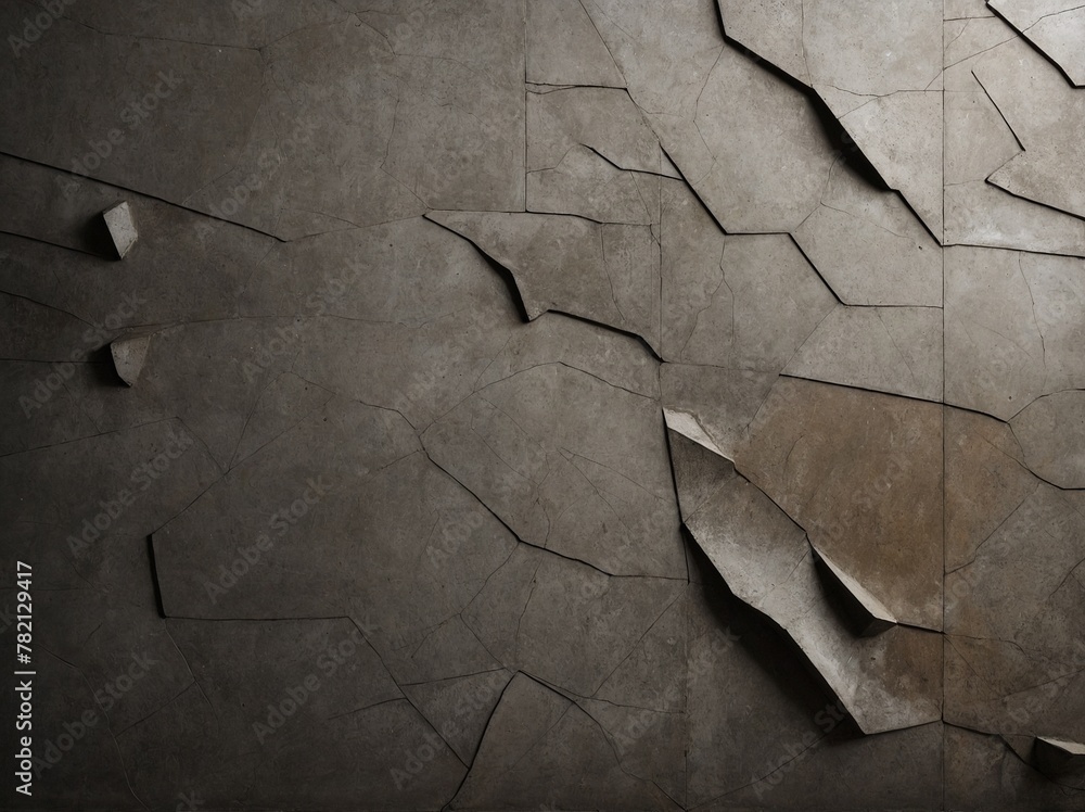 Wall, seemingly constructed of material resembling stone, undergoing ...