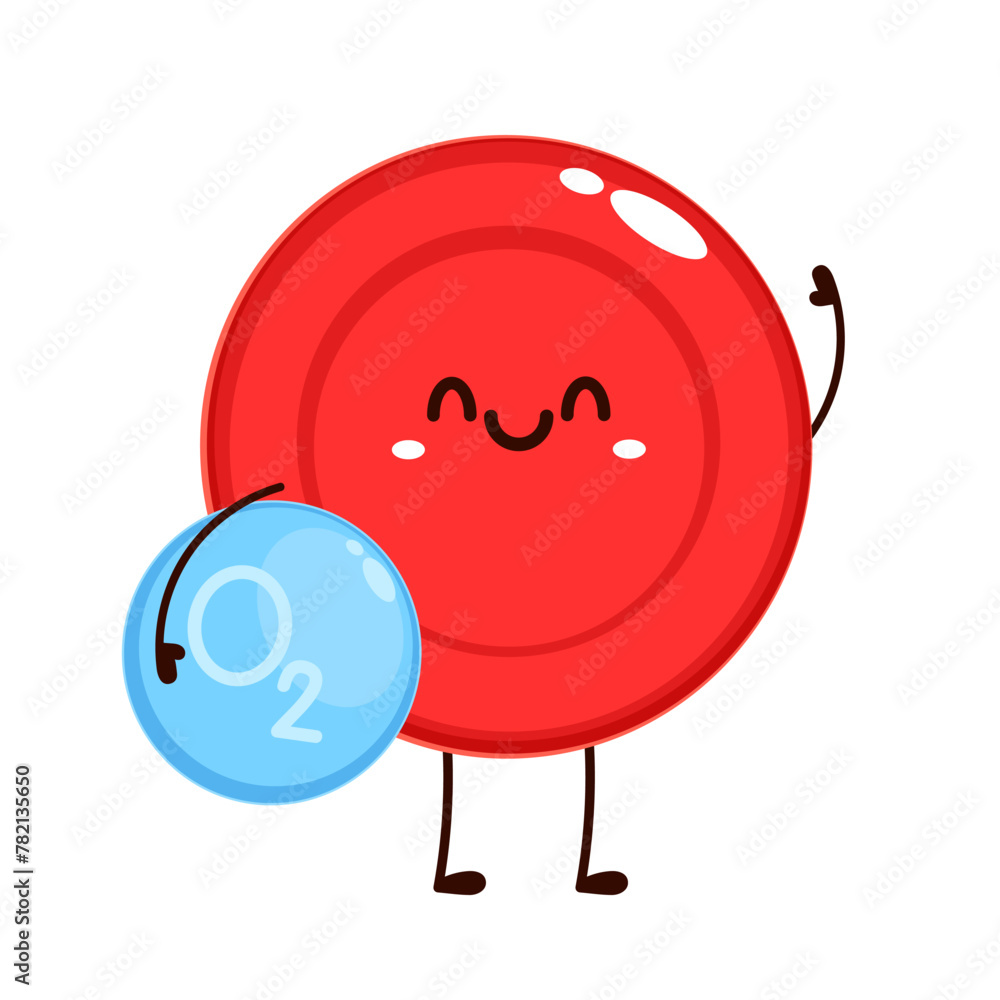 Red blood cell character design. Red blood cell vector. free space for ...