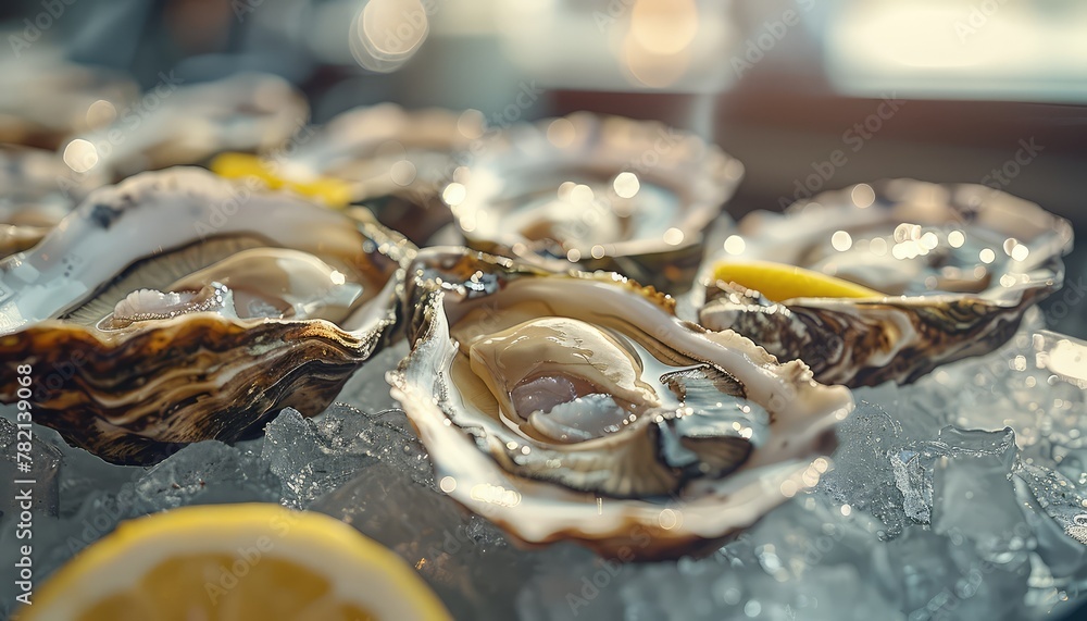 Oyster Bar Delights, Showcase the elegance and sophistication of an ...