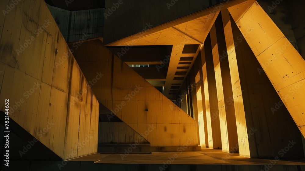 geometric architecture captured through contrast of light and shadow in ...