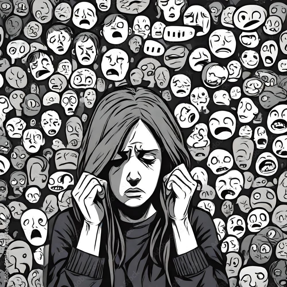 a series of emotive illustrations depicting the journey of someone ...