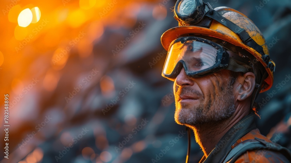 Miner underground mining gold. Underground gold mining by a miner. open ...