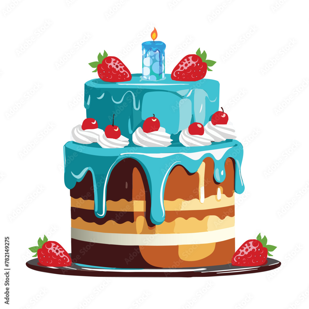 A vector representation of exquisite wedding or birthday cakes ...
