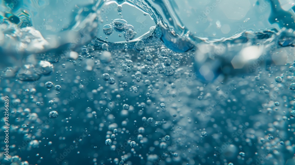 Imaginary soda bubbles, champagne, water, oxygen, carbonated drinks, or underwater abstract ...