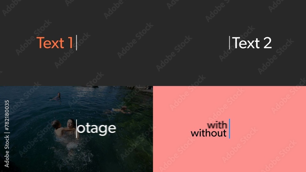 Transition Text 1 to Text 2 Stock Template | Adobe Stock