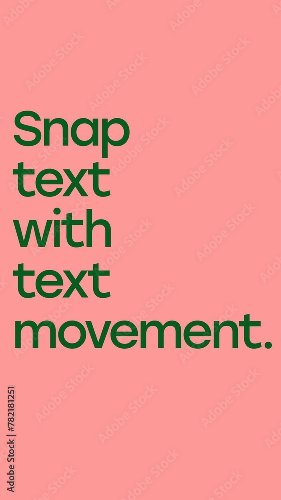 Vertical Snap Text Stock Template | Adobe Stock