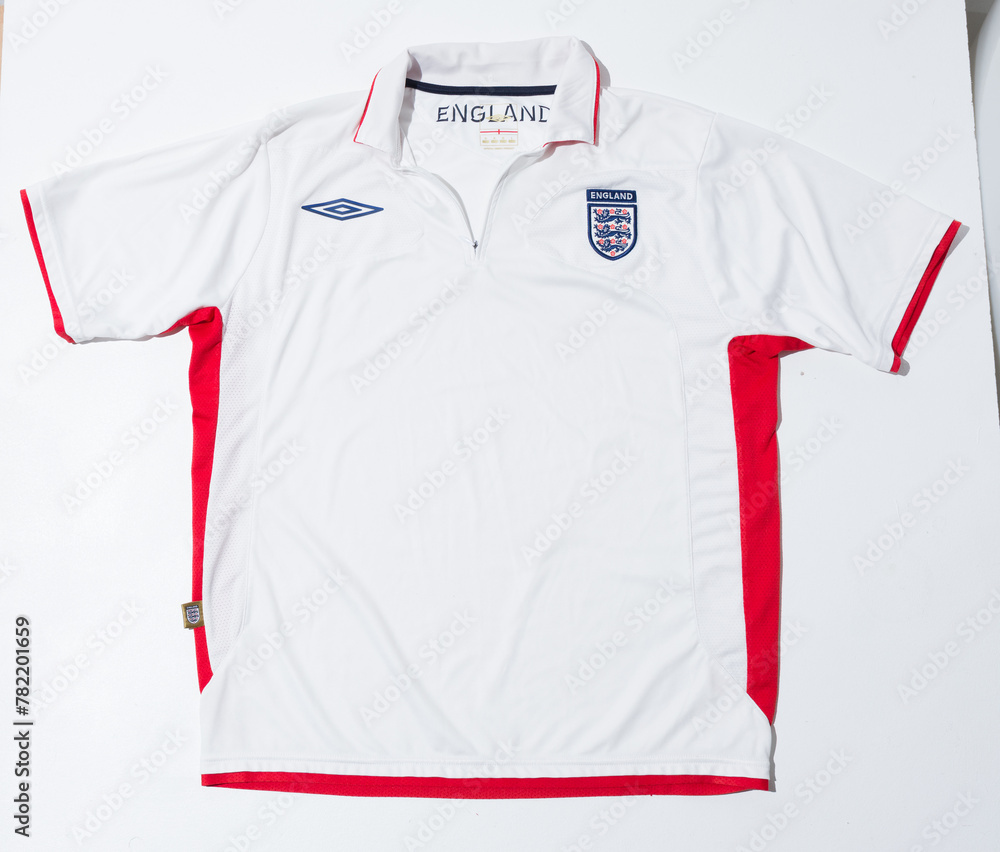kent, uk 01.01.2023 2007- 2009 England Umbro 1/4 Zip Polo Shirt ...