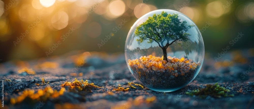 World Environment Day concept. Save our Planet and Forest, restore and ...