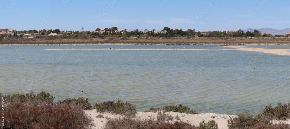 Salinas El Pinet, La Marina, Alicante, Spain, April 10, 2024: Central ...