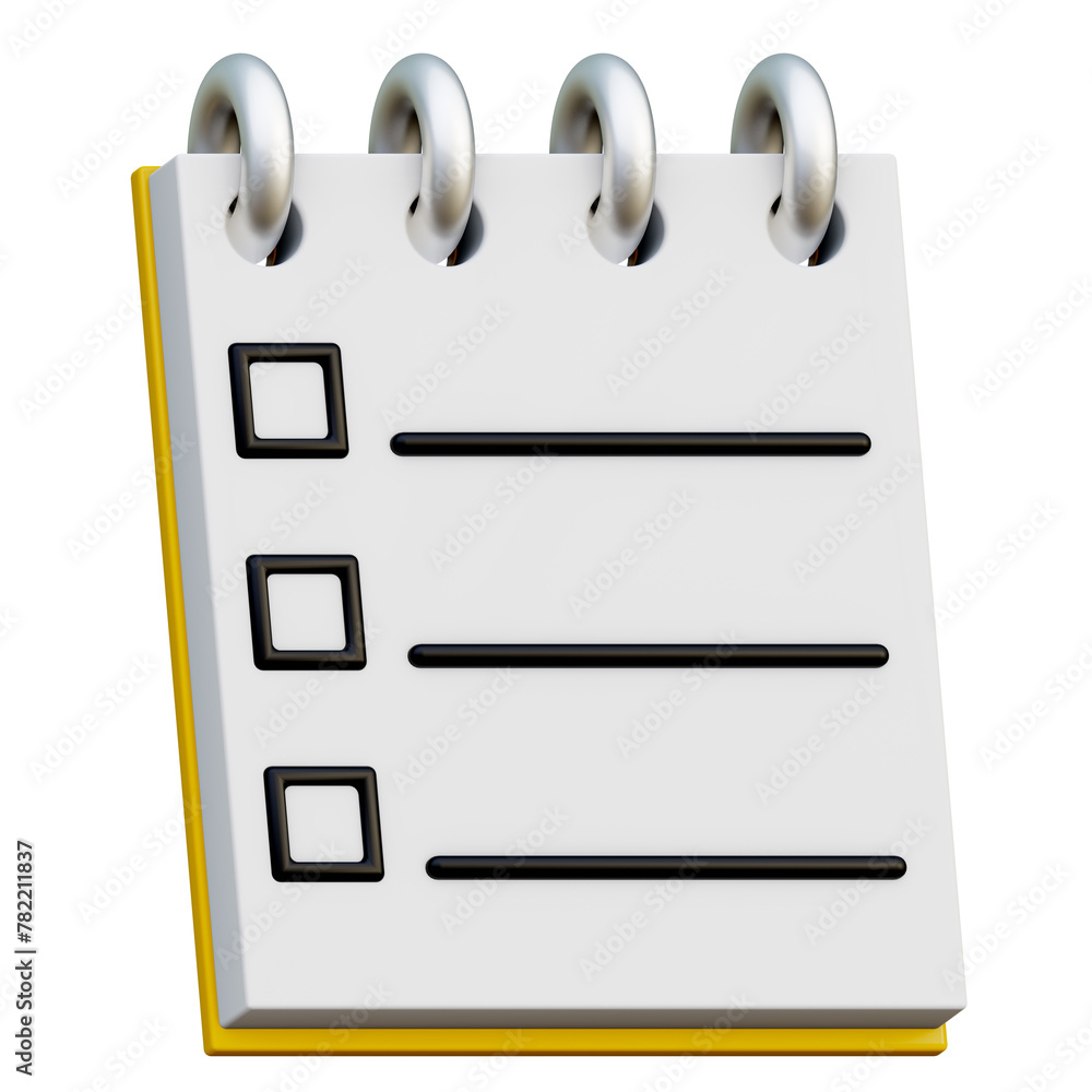 Notebook. Notebook for important cases with a list of tasks. List of ...