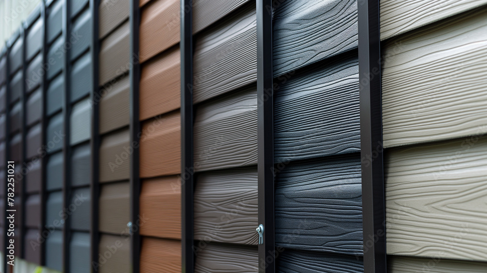 Vinyl siding panels are hung on a hook and feature a smooth surface ...