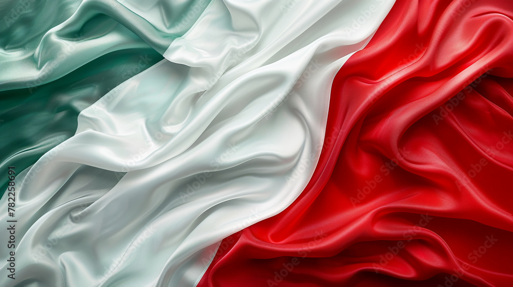 Silk texture flag of Italy elegantly waving, symbolizing Italian pride ...