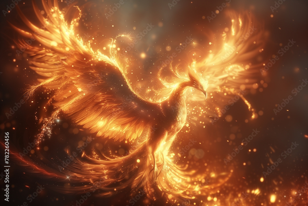 Fire burning Phoenix Bird. phoenix in fire, phoenix rising, fiery bird ...
