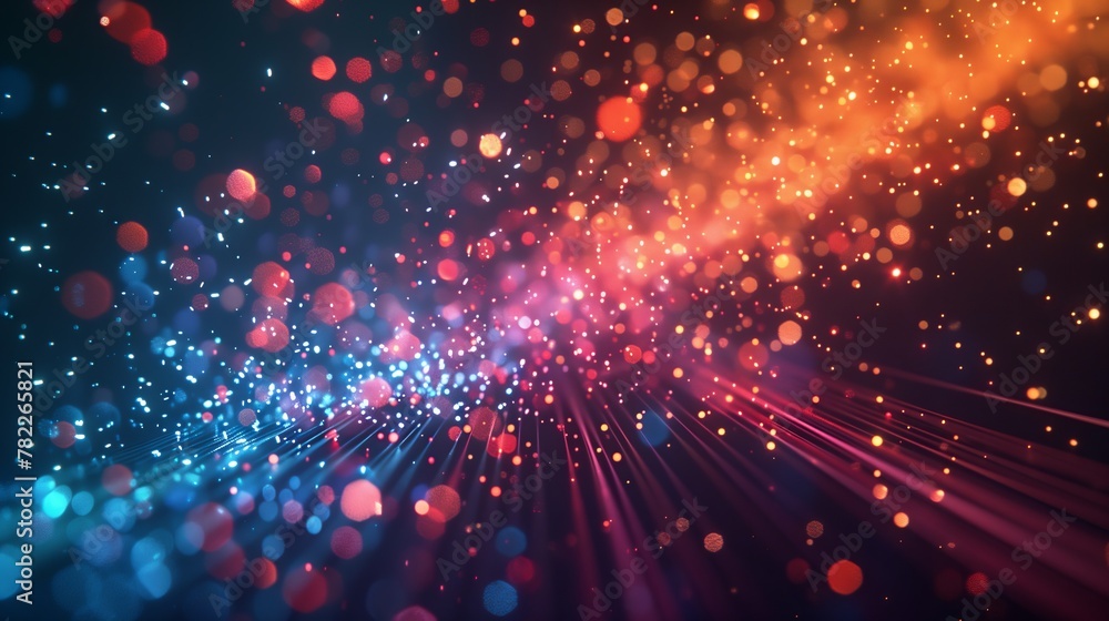 Dynamic graphic illustration of exploding stardust in a cosmic ...