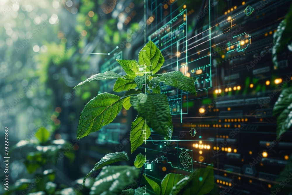 Forward-looking AI interfaces combined with green tech solutions ...