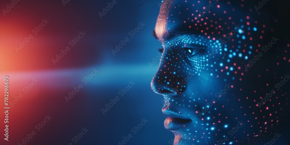 Young Man Identified by Biometric Facial Recognition Scanning Process ...